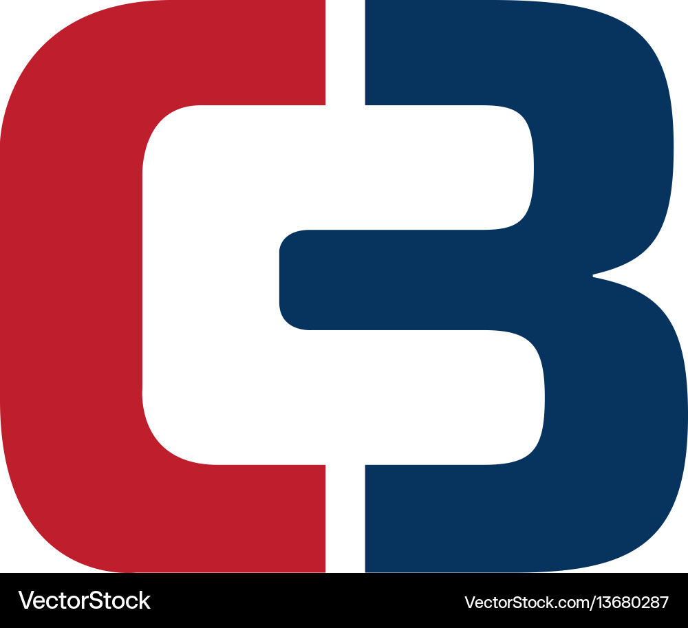 Letter cb symbol Royalty Free Vector Image - VectorStock