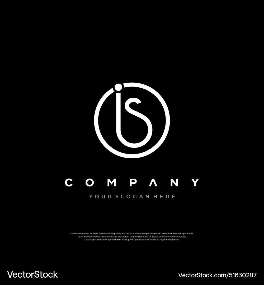 Letter is logo Royalty Free Vector Image - VectorStock