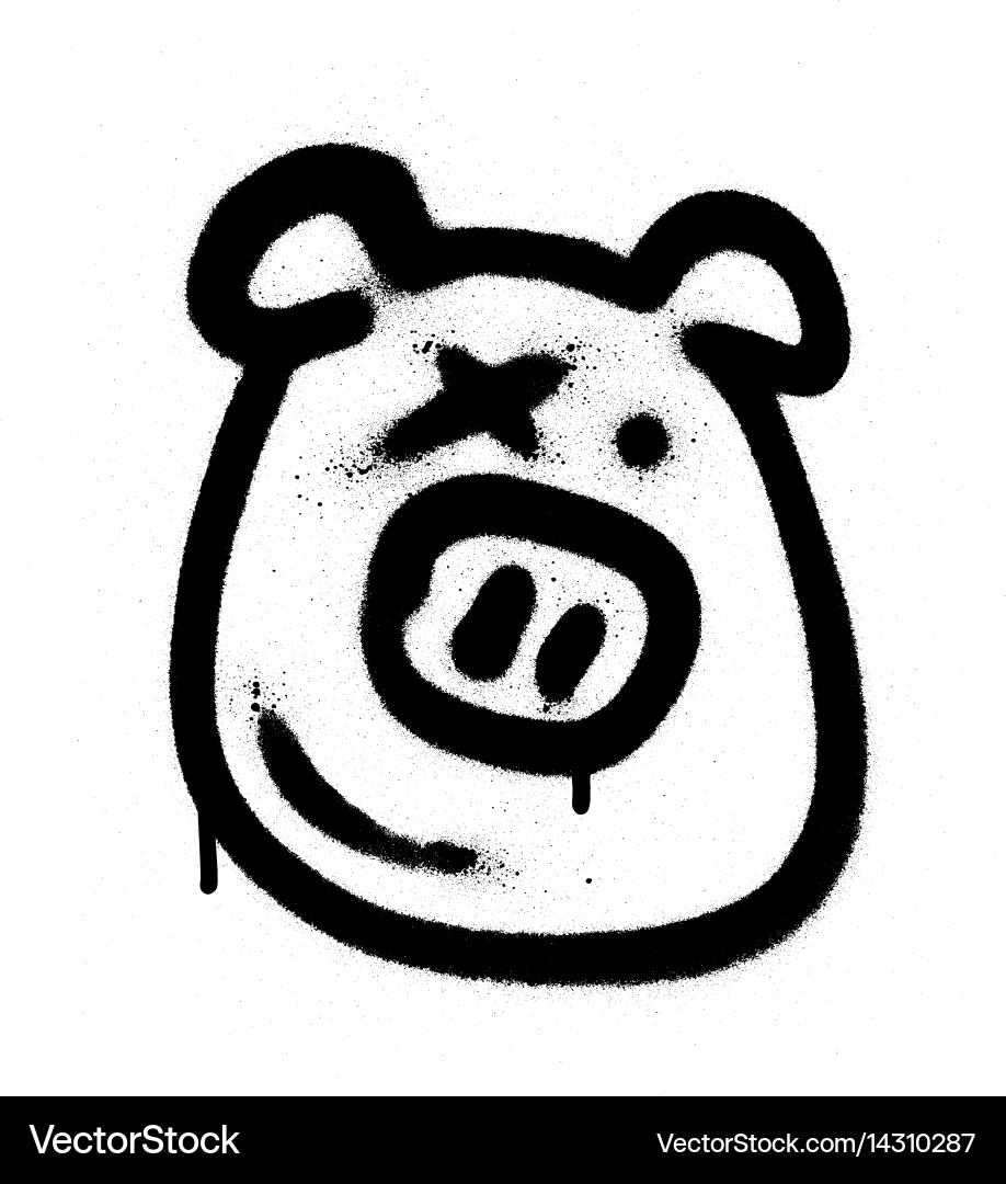 Pig Graffiti Spray Art Royalty Free Vector Image