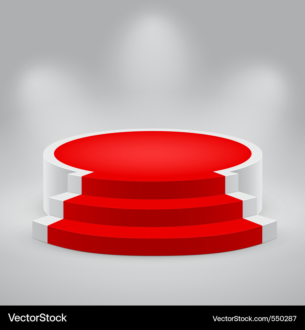 Red Carpet Podium Royalty Free Vector Image - VectorStock
