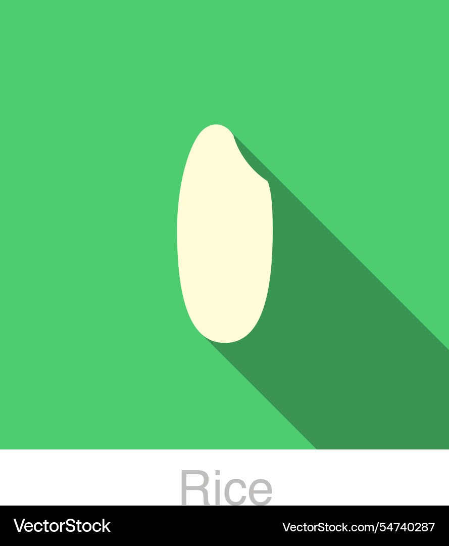 Rice food flat icon design Royalty Free Vector Image
