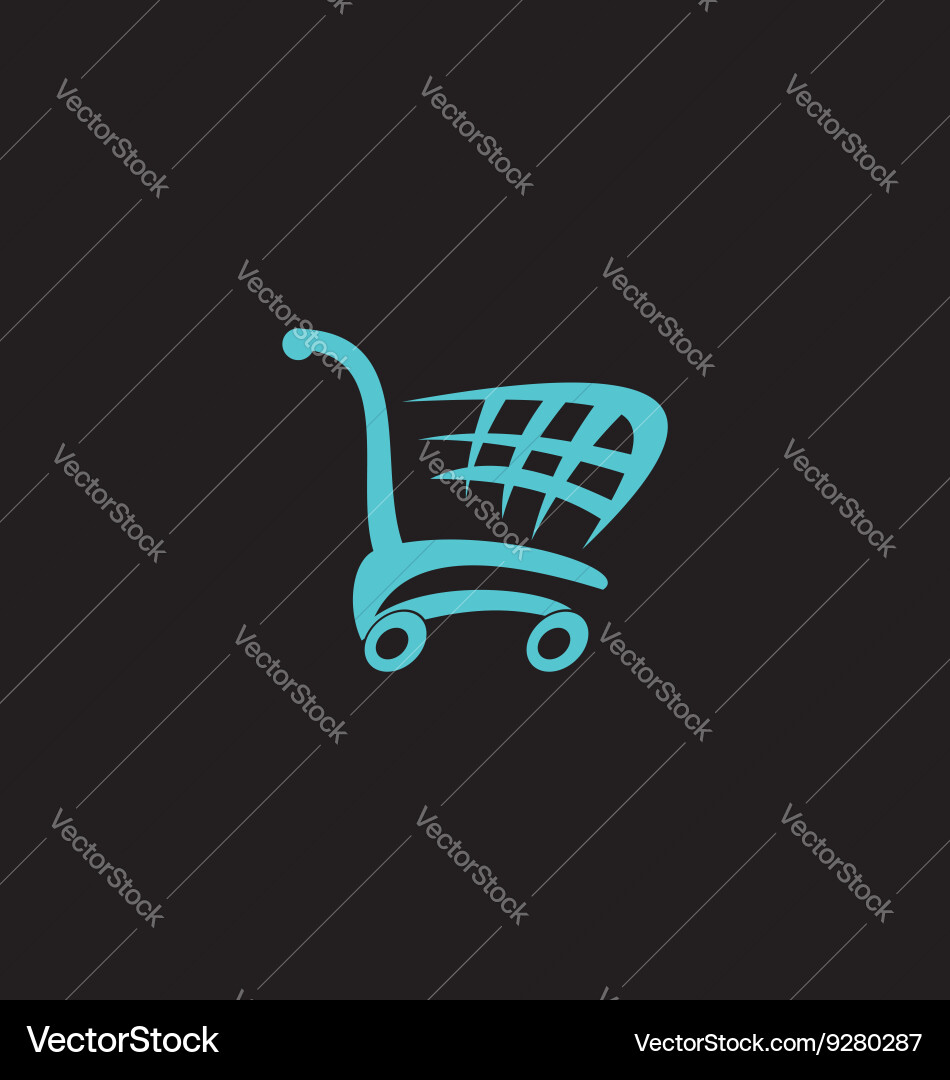 Shopping cart market logo Royalty Free Vector Image