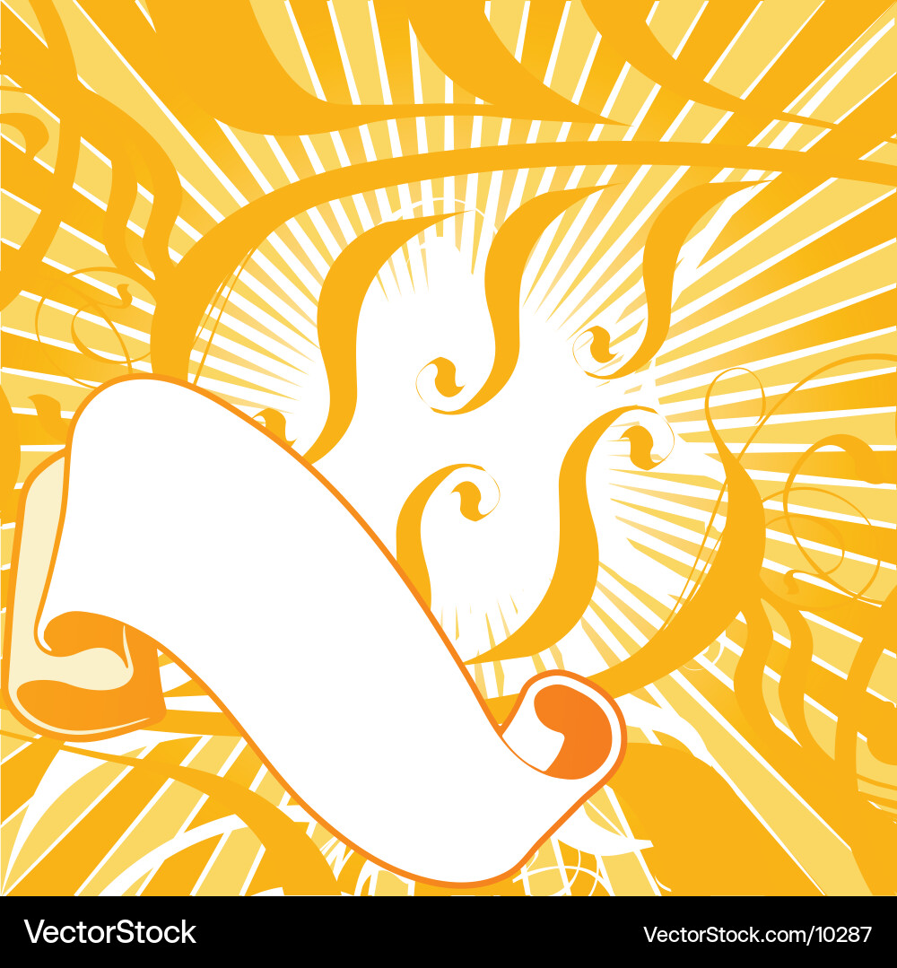Yellow colors scroll banner Royalty Free Vector Image