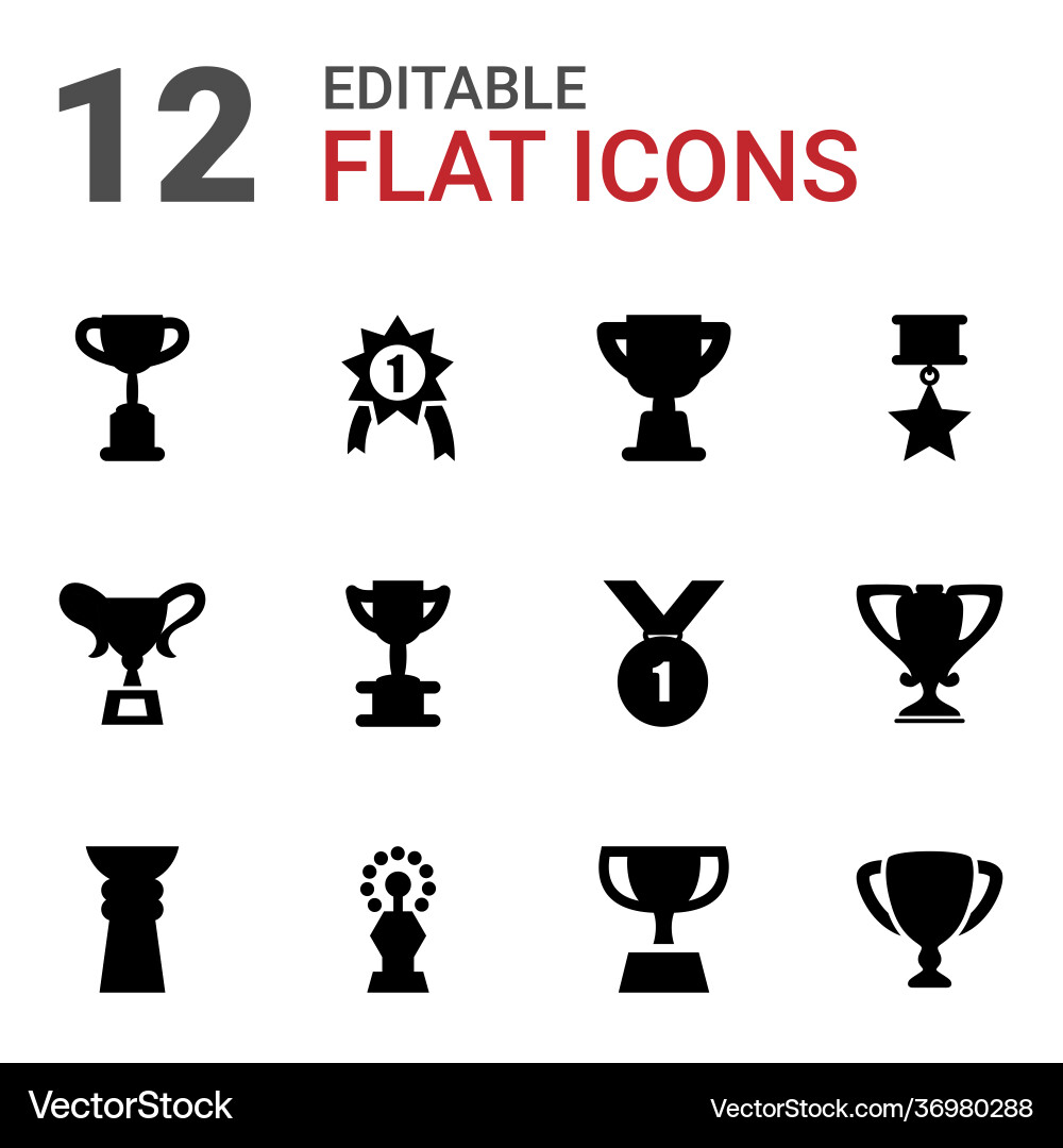 12 contest icons Royalty Free Vector Image - VectorStock