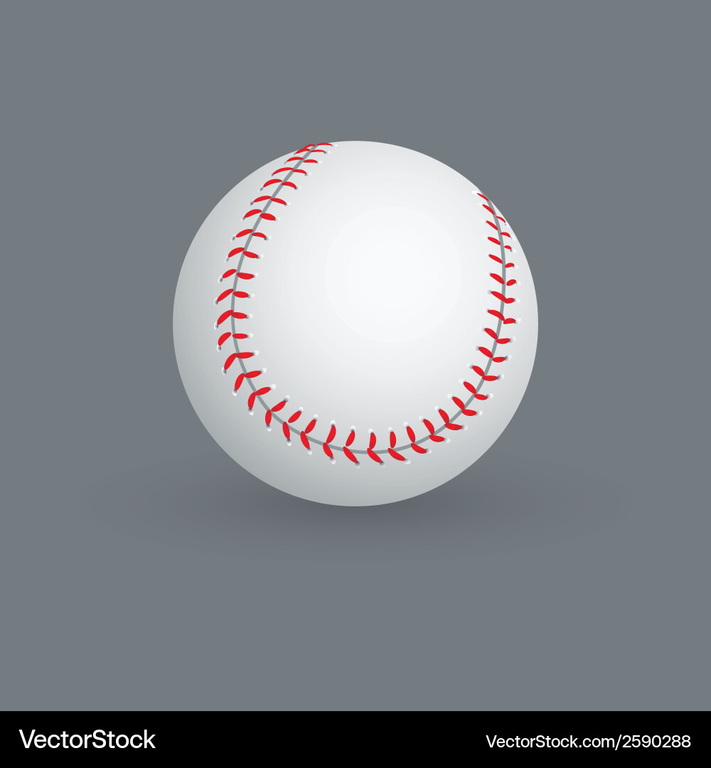 Abstract baseball ball on a gray background Vector Image