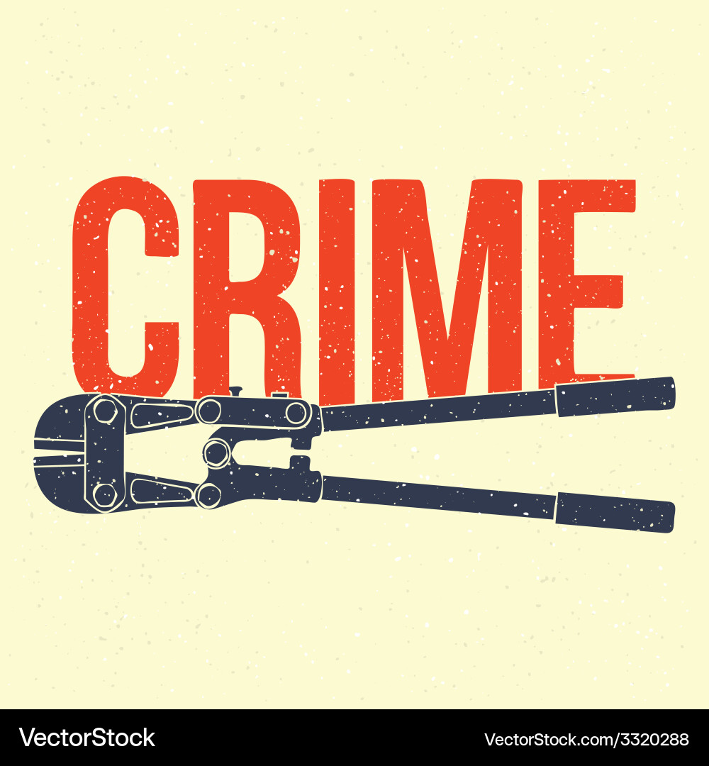 Crime poster Royalty Free Vector Image - VectorStock