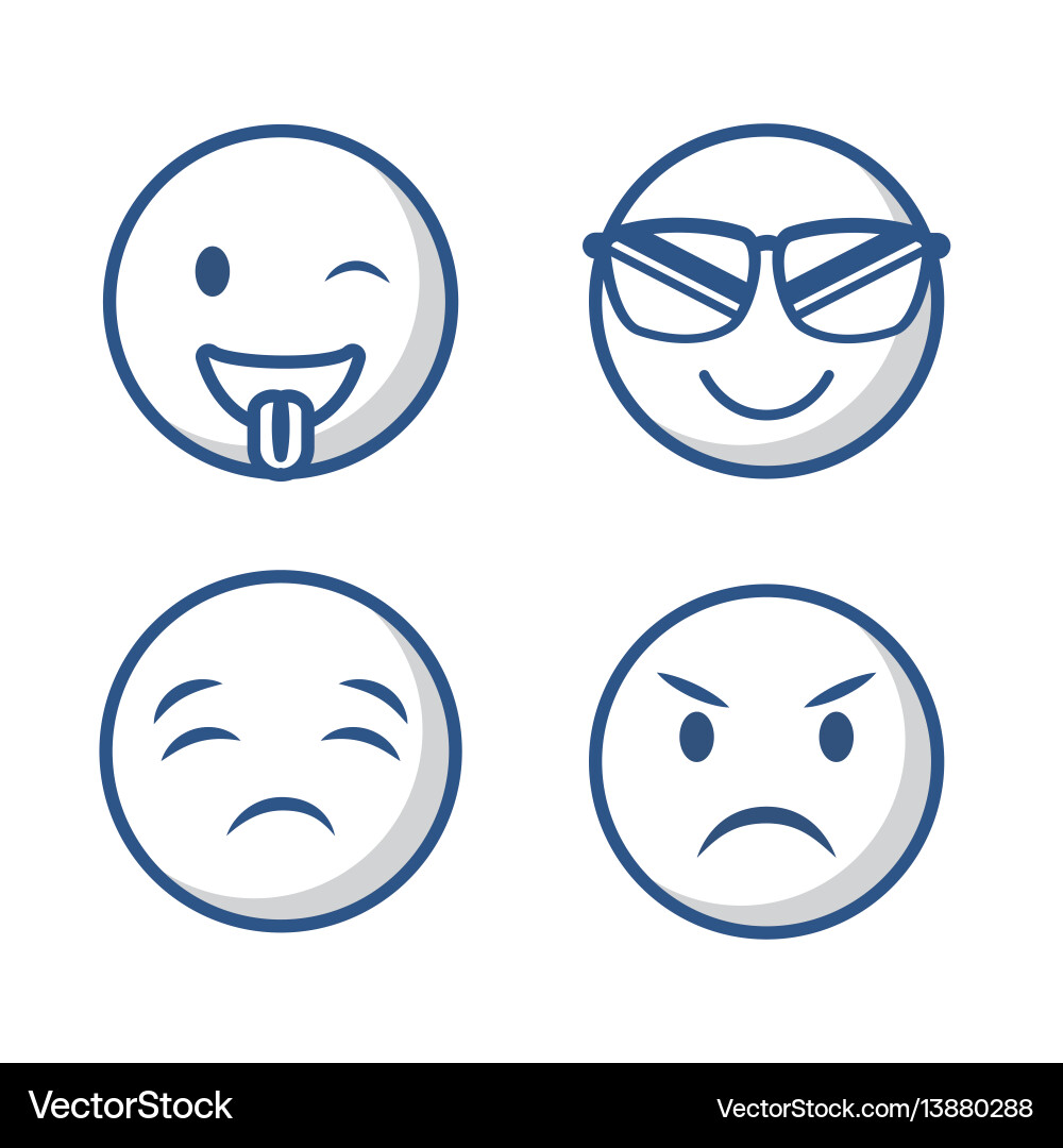 Emoticons faces icon – Royalty-Free Vector | VectorStock