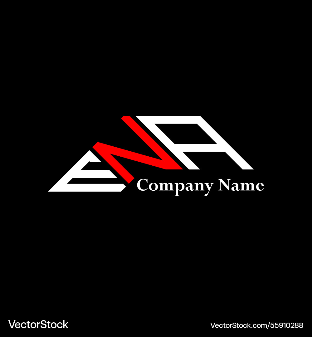 Ena logo design simple and modern Royalty Free Vector Image