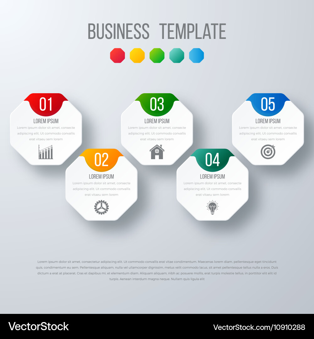 Infographics five options Royalty Free Vector Image