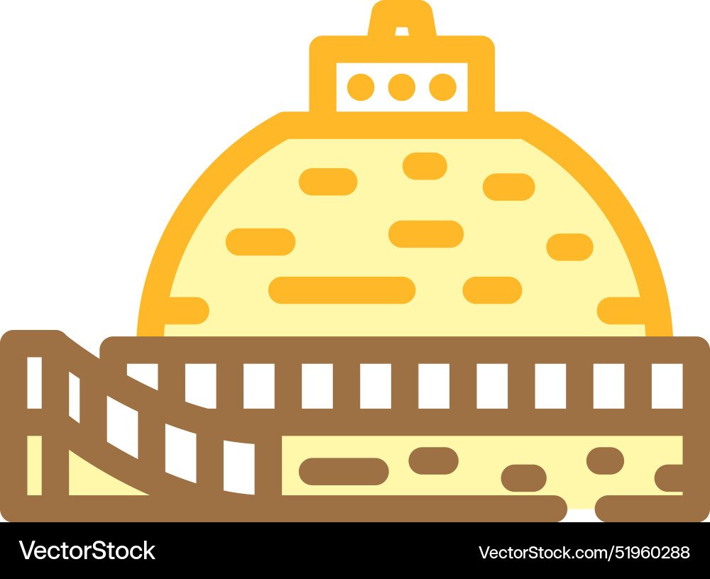 Stupa monument buddhism color icon Royalty Free Vector Image