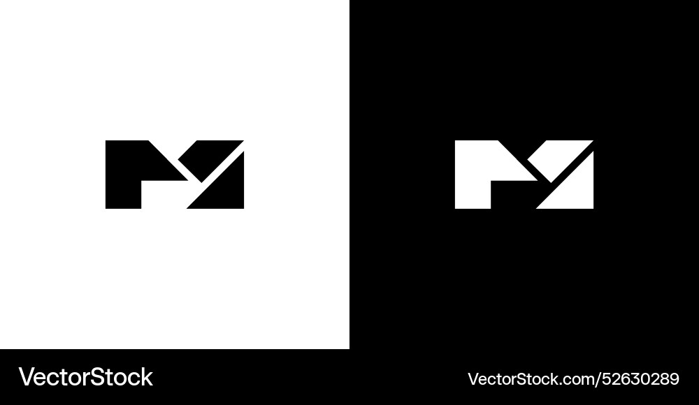 Bold and strong m logo design Royalty Free Vector Image