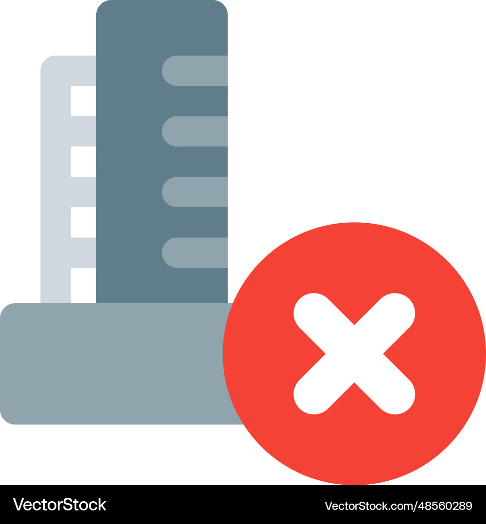 Building removal from an unapproved area Vector Image