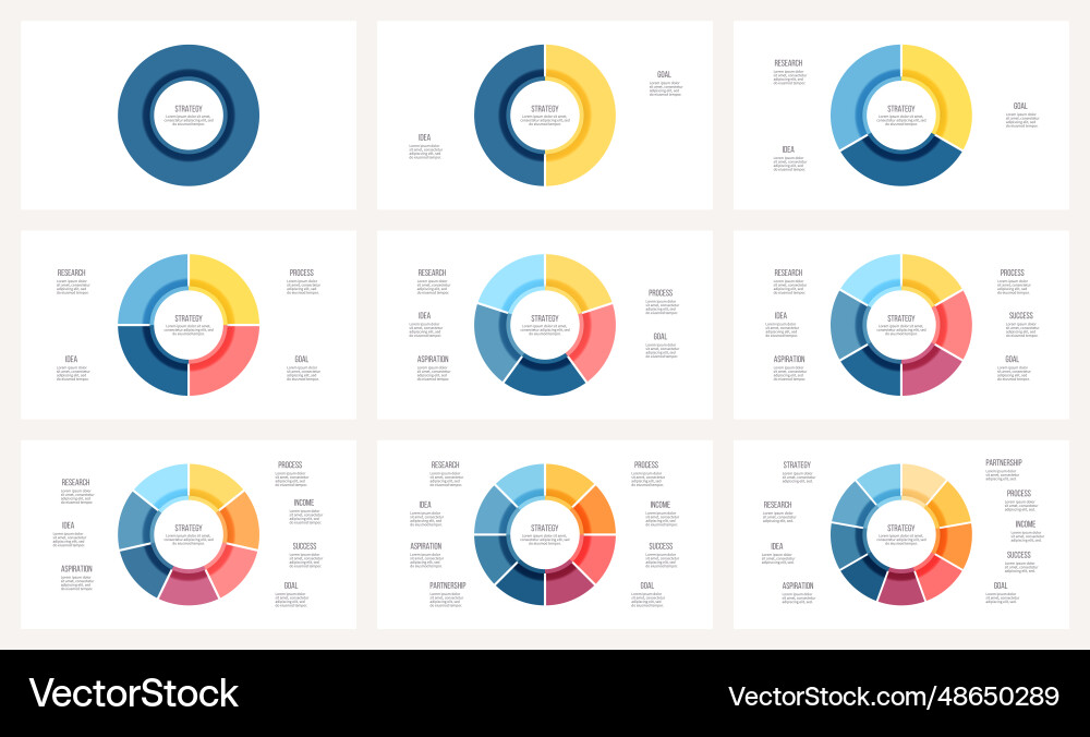 Business process chart with steps options Vector Image