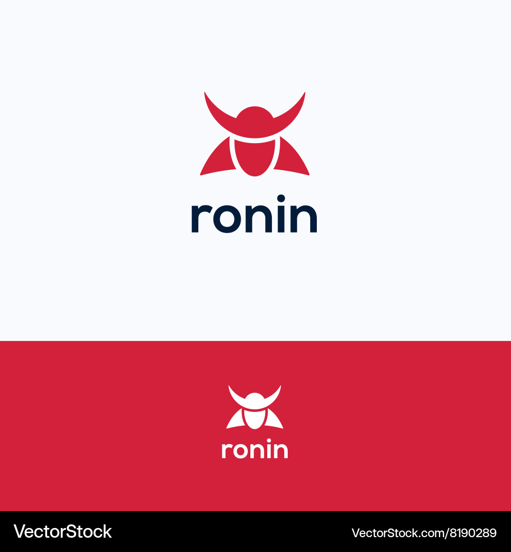 Face ronin logo Royalty Free Vector Image - VectorStock
