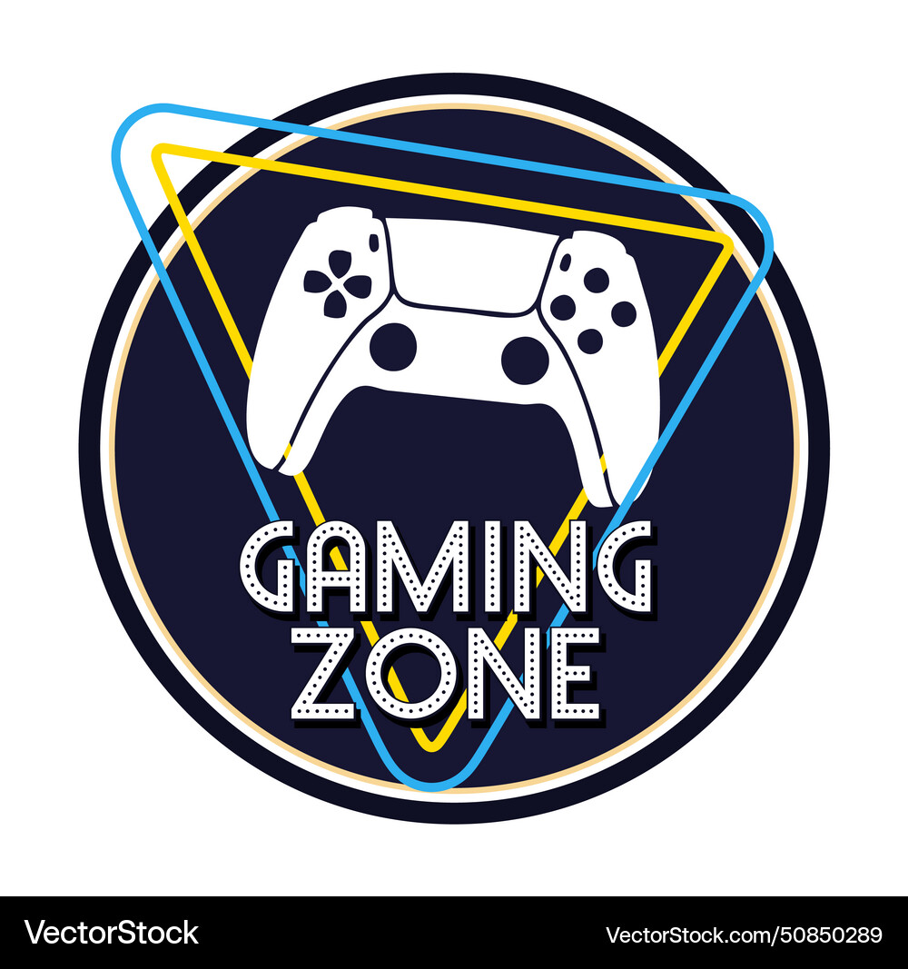 Gaming zone poster for gamer Royalty Free Vector Image