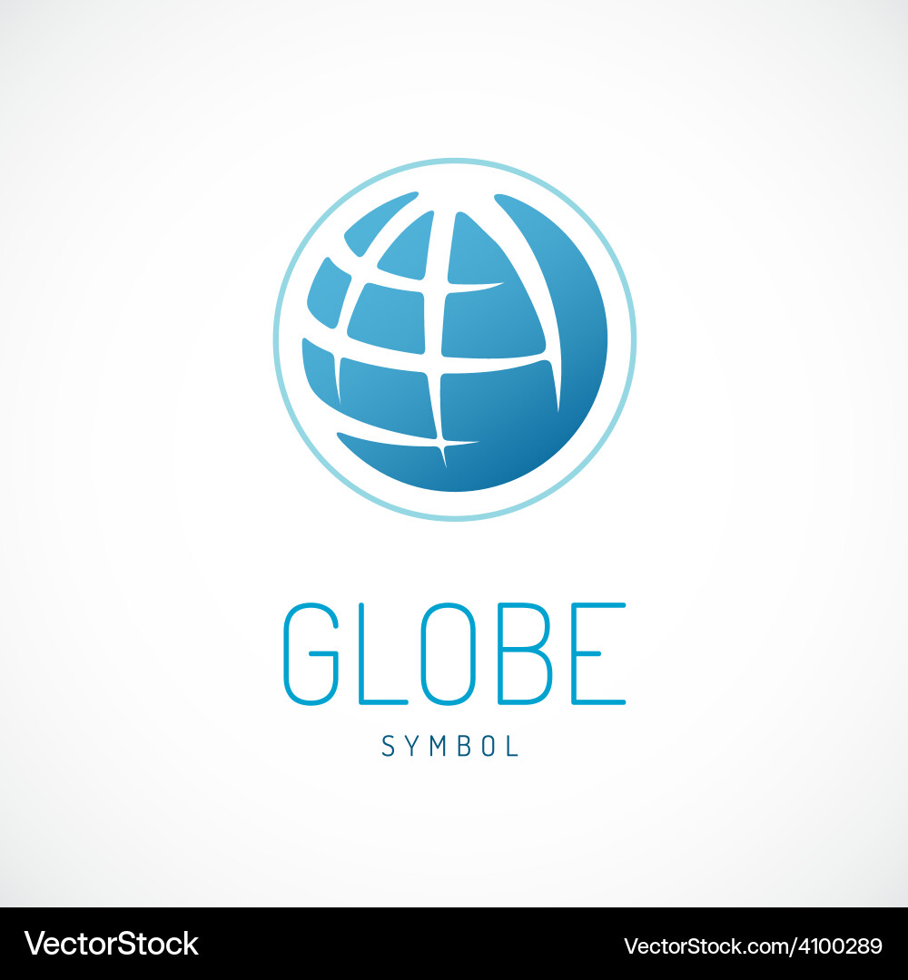 Global Globe Logo Template Royalty Free Vector Image