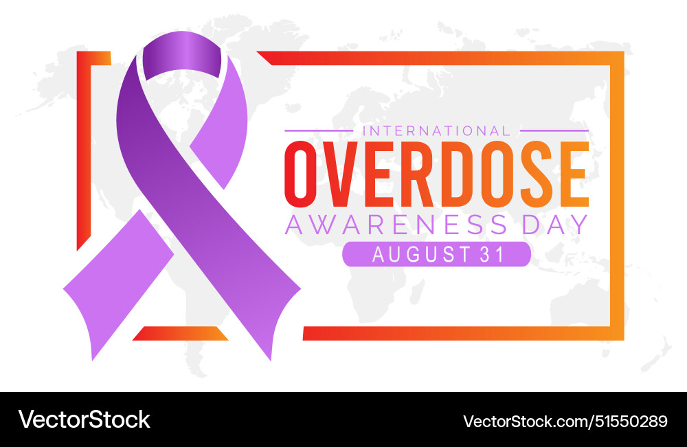 International overdose awareness day Royalty Free Vector