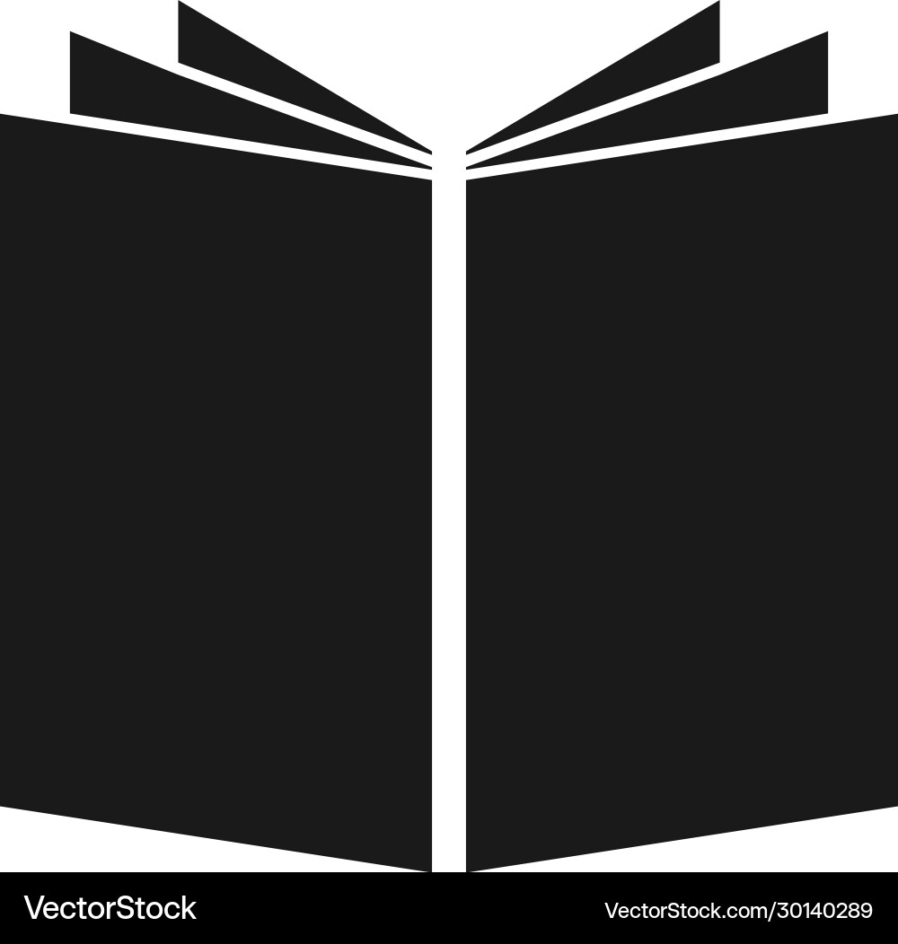 Open book pages icon sign library reading Vector Image