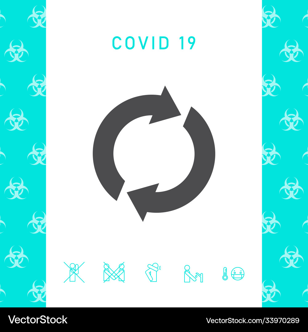 Reset button reload arrows graphic elements Vector Image