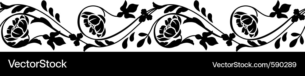 Seamless horizontal border Royalty Free Vector Image