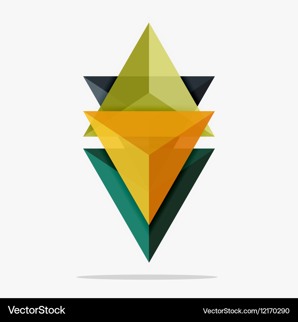 Blank triangle layout business template Royalty Free Vector