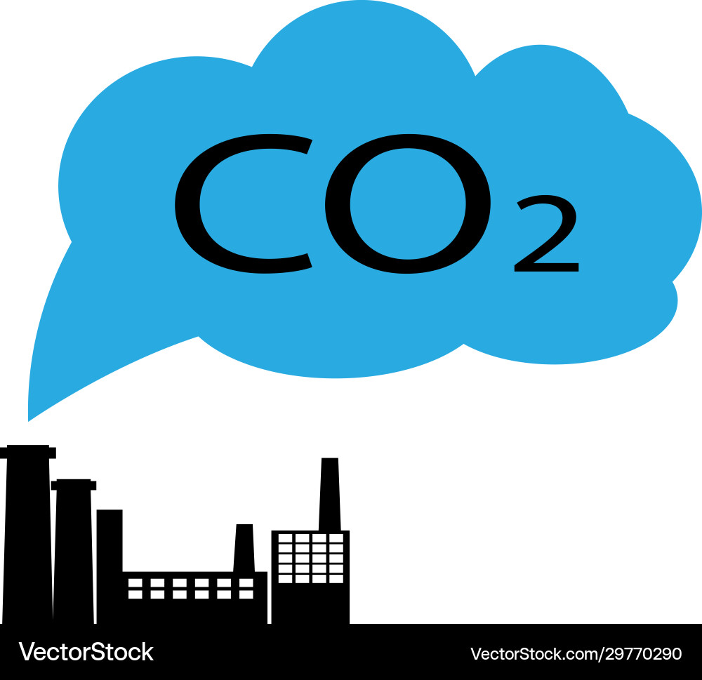 Carbon dioxide formula symbol Royalty Free Vector Image
