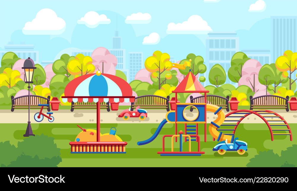 City playground Royalty Free Vector Image - VectorStock