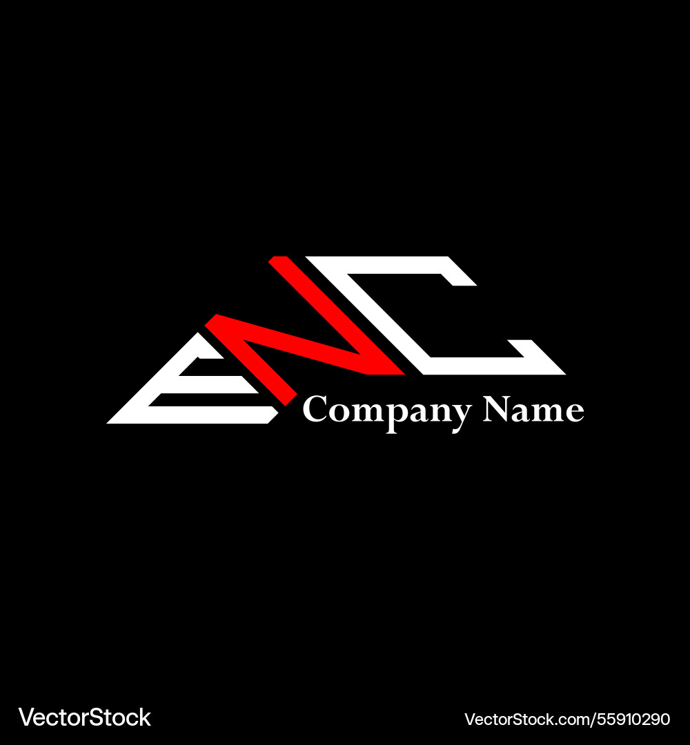 Enc logo design simple and modern Royalty Free Vector Image