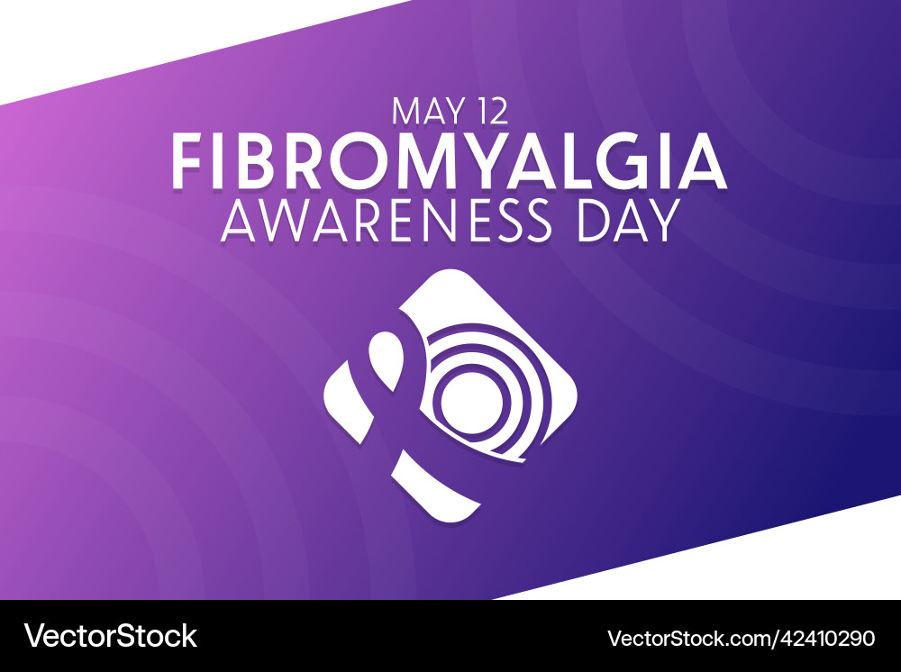 Fibromyalgia awareness day may 12 Royalty Free Vector Image