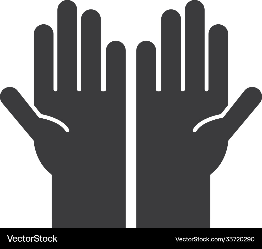 Hands support charity symbol community Royalty Free Vector