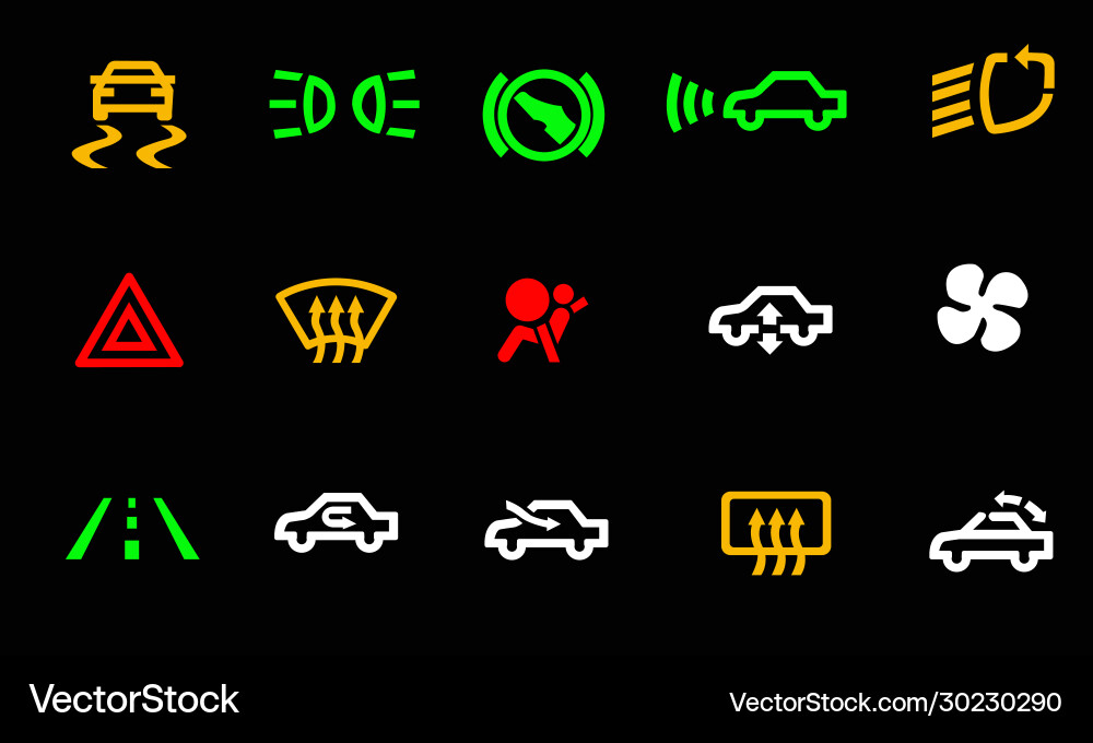 Instrument cluster Royalty Free Vector Image - VectorStock