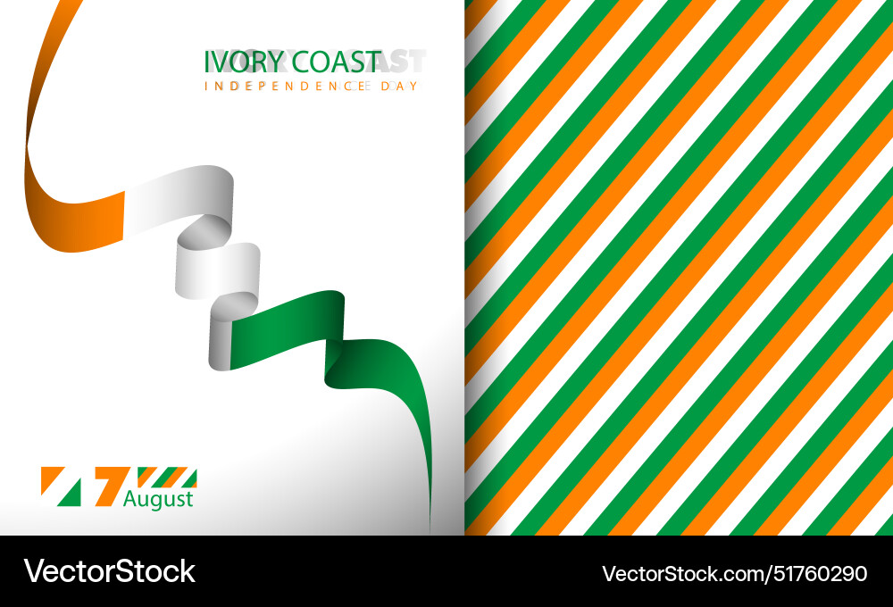 Ivory coast background design with waving Vector Image