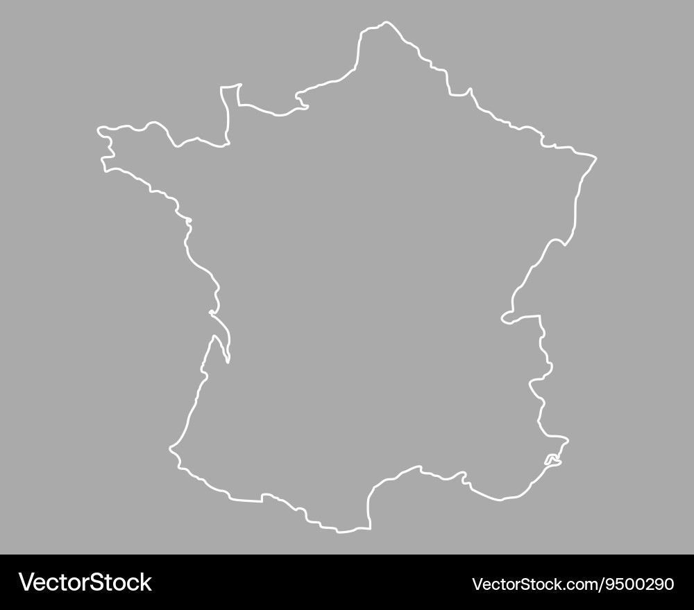 Map of france Royalty Free Vector Image - VectorStock