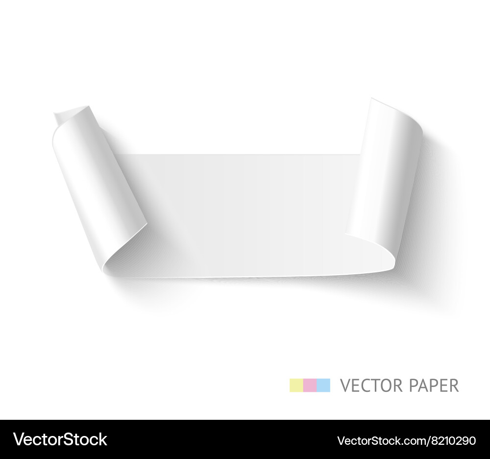 Paper roll banner Royalty Free Vector Image - VectorStock