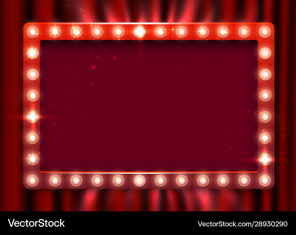 Retro Light Sign - Vintage Style Royalty Free Vector Image