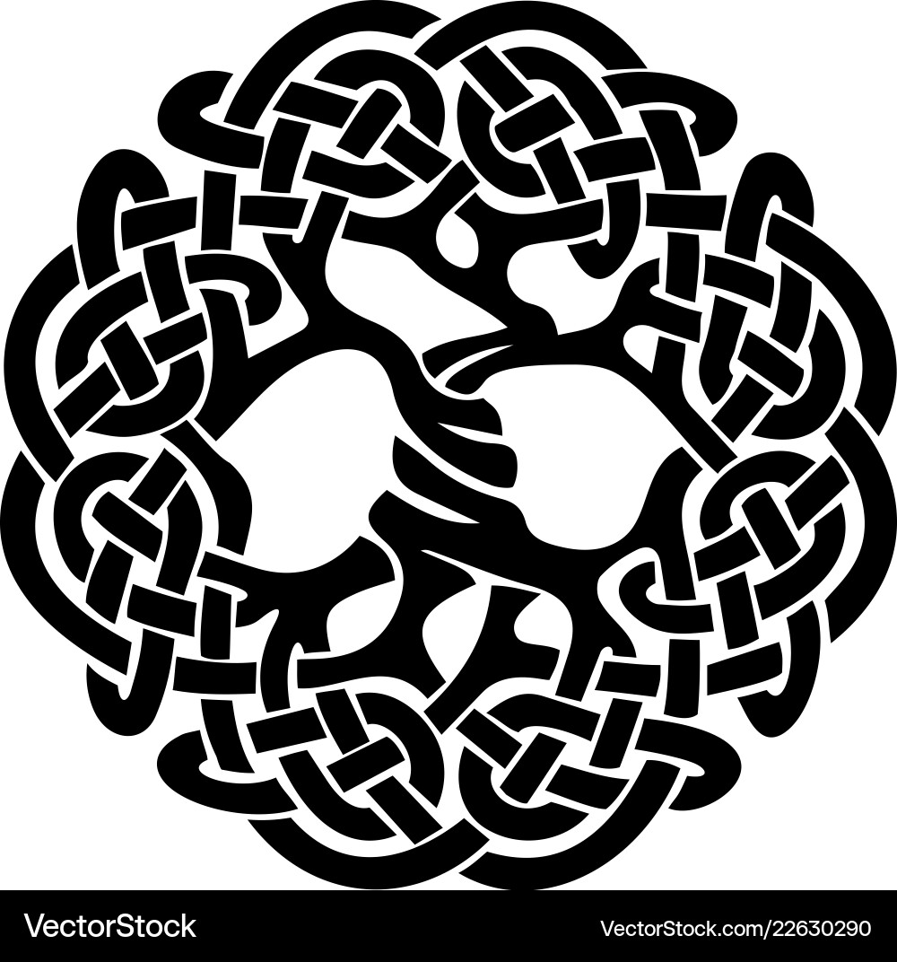 Tree of life pagan symbol Royalty Free Vector Image