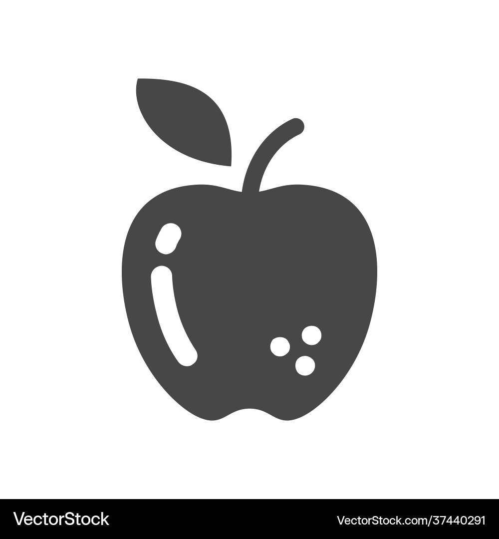 Apple black icon Royalty Free Vector Image - VectorStock