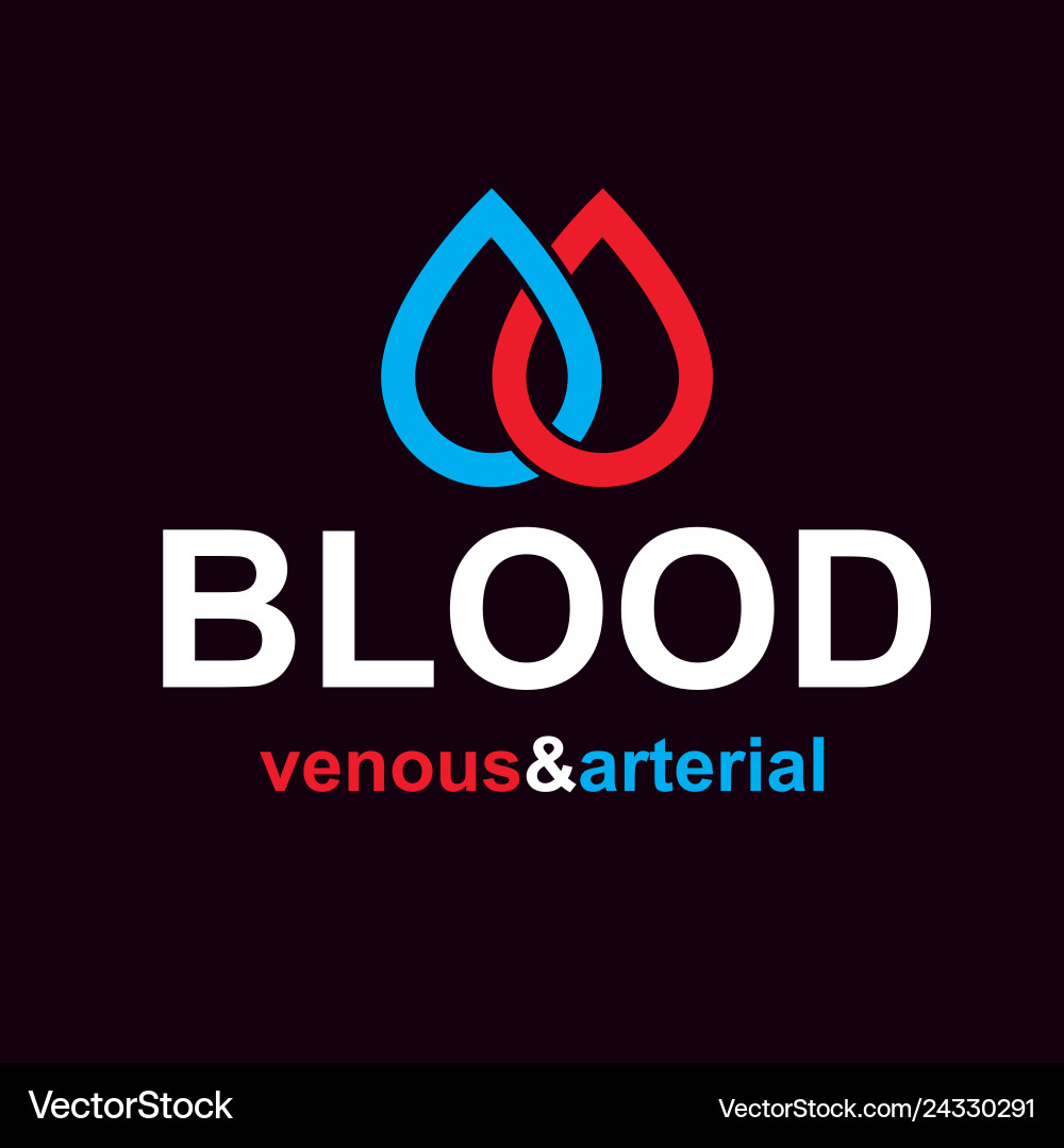 Arterial and venous blood circulation Royalty Free Vector