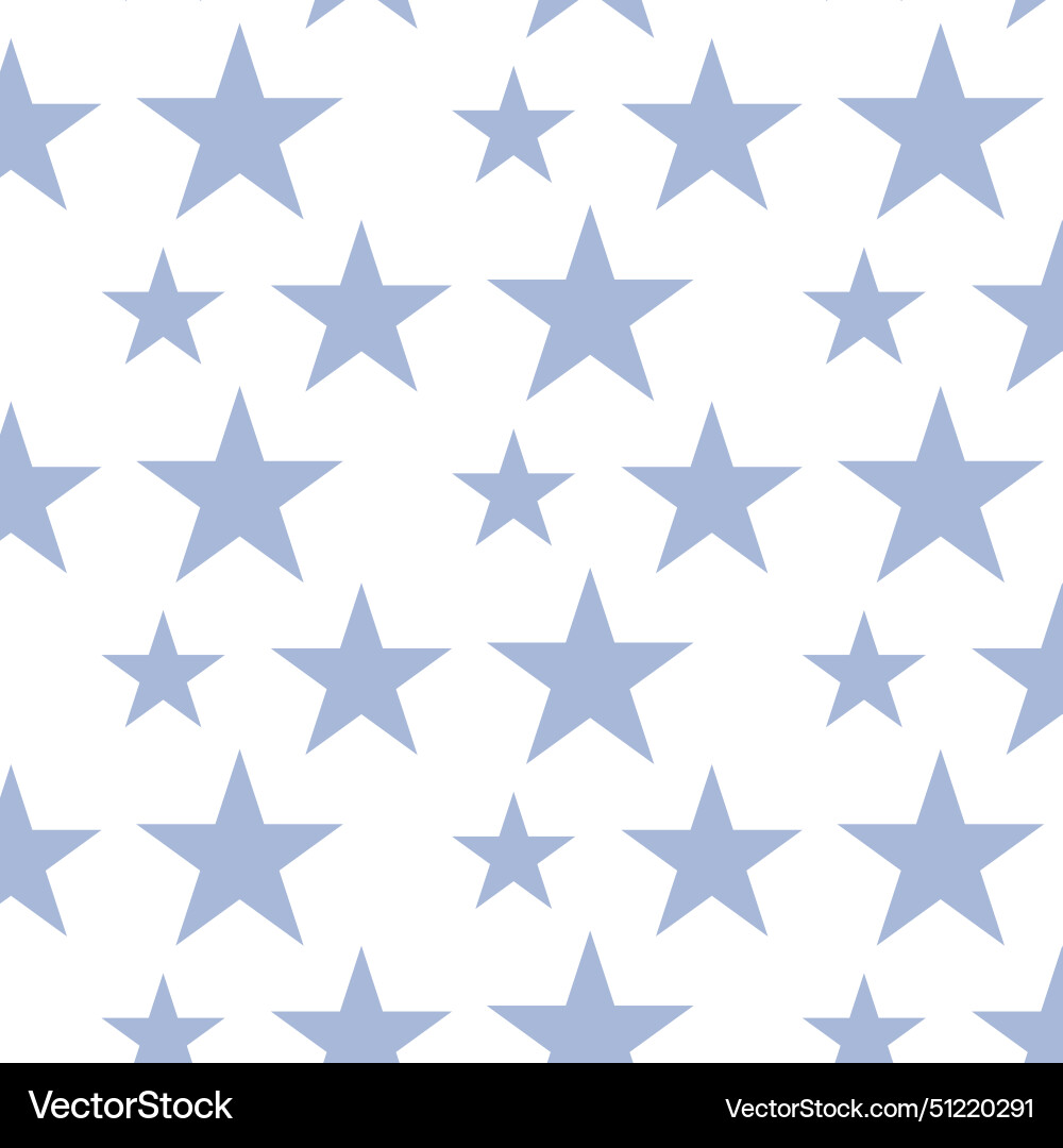 Blue stars seamless pattern design Royalty Free Vector Image