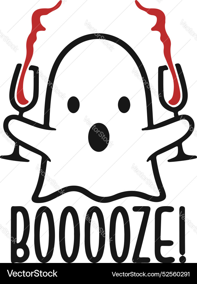 Boooze svg halloween boo wine Royalty Free Vector Image