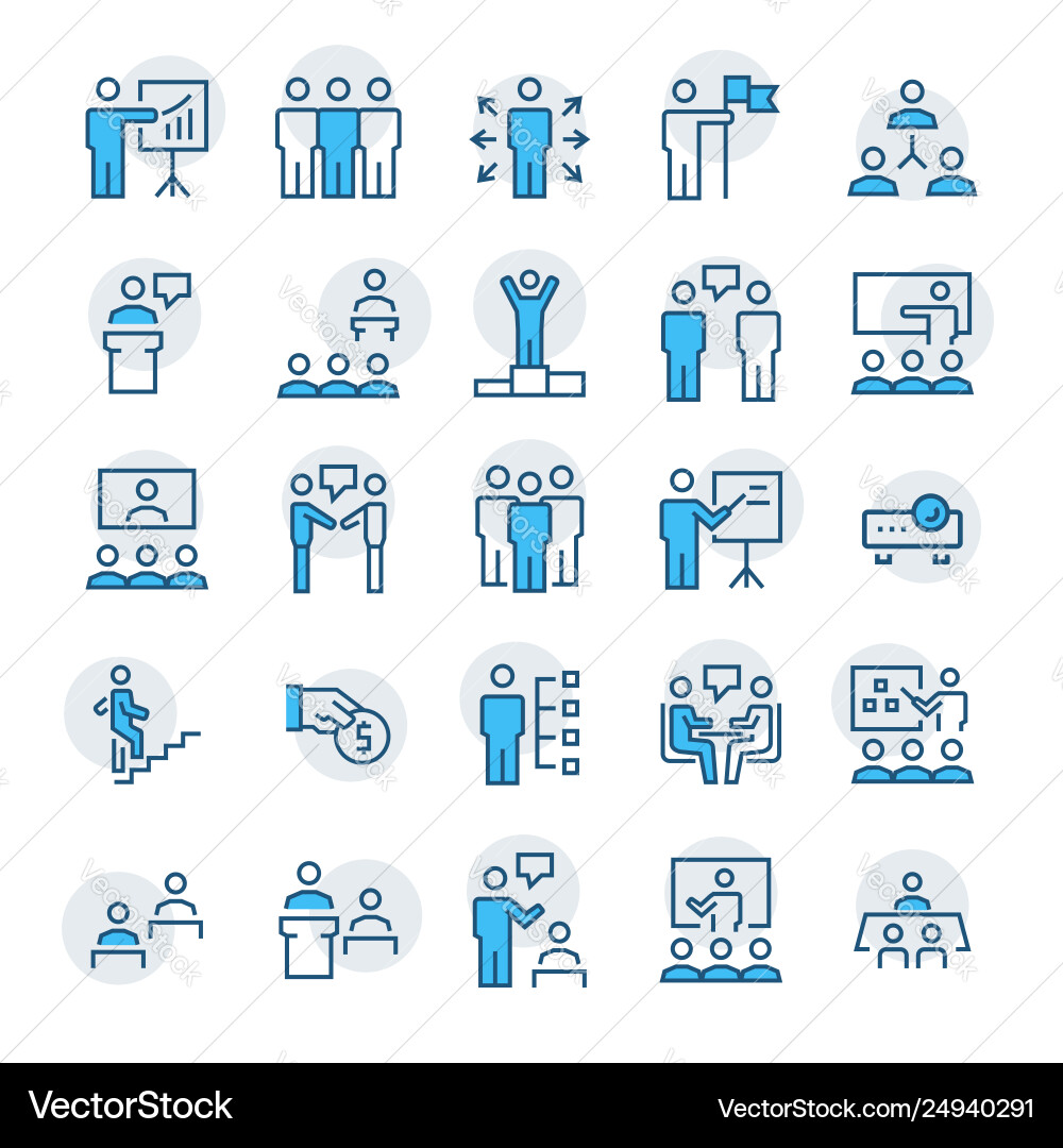 Business & Training Icons Royalty Free Vector Image