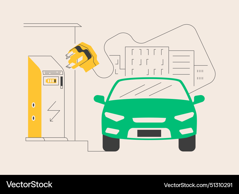 Charging station abstract concept Royalty Free Vector Image
