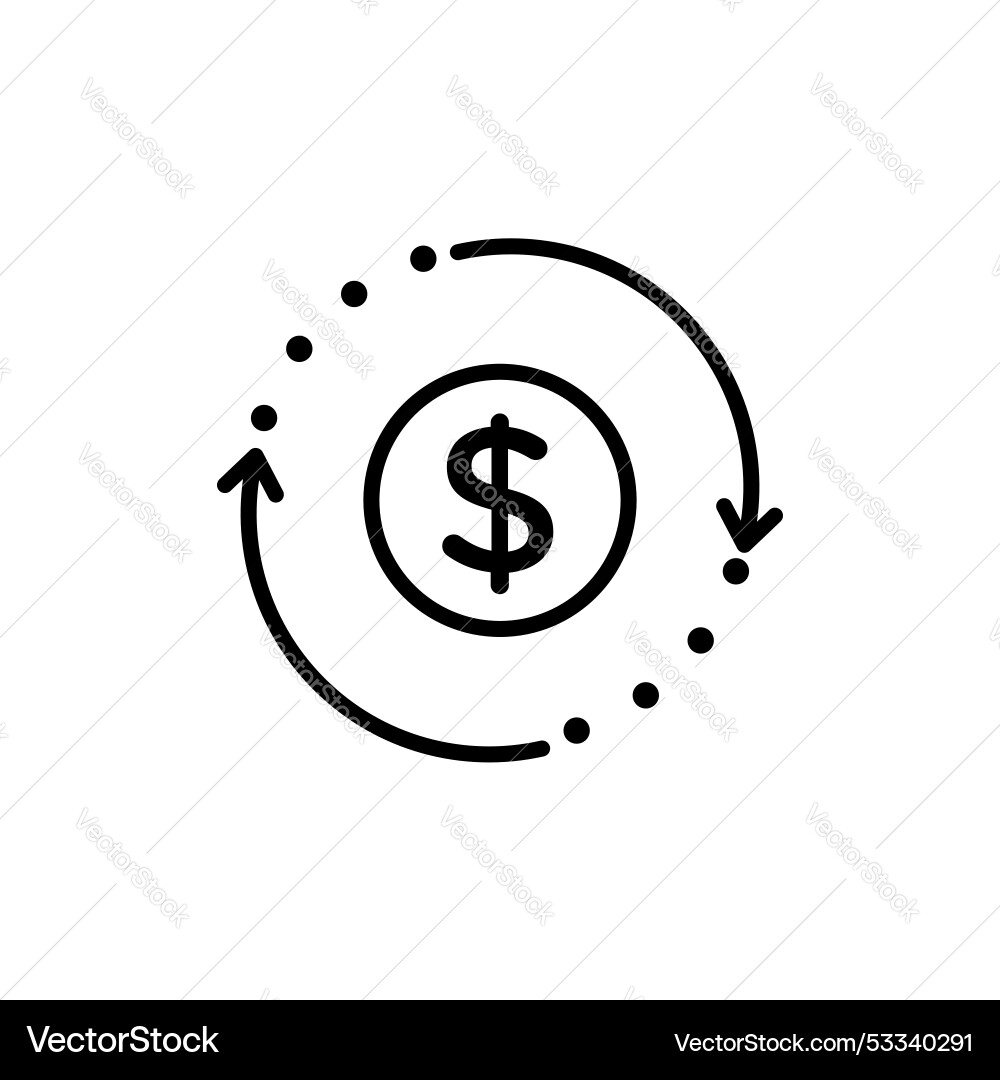 Circulation of money icon Royalty Free Vector Image