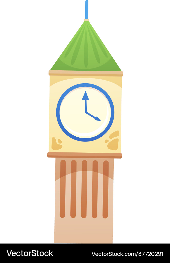 Clock tower icon Royalty Free Vector Image - VectorStock