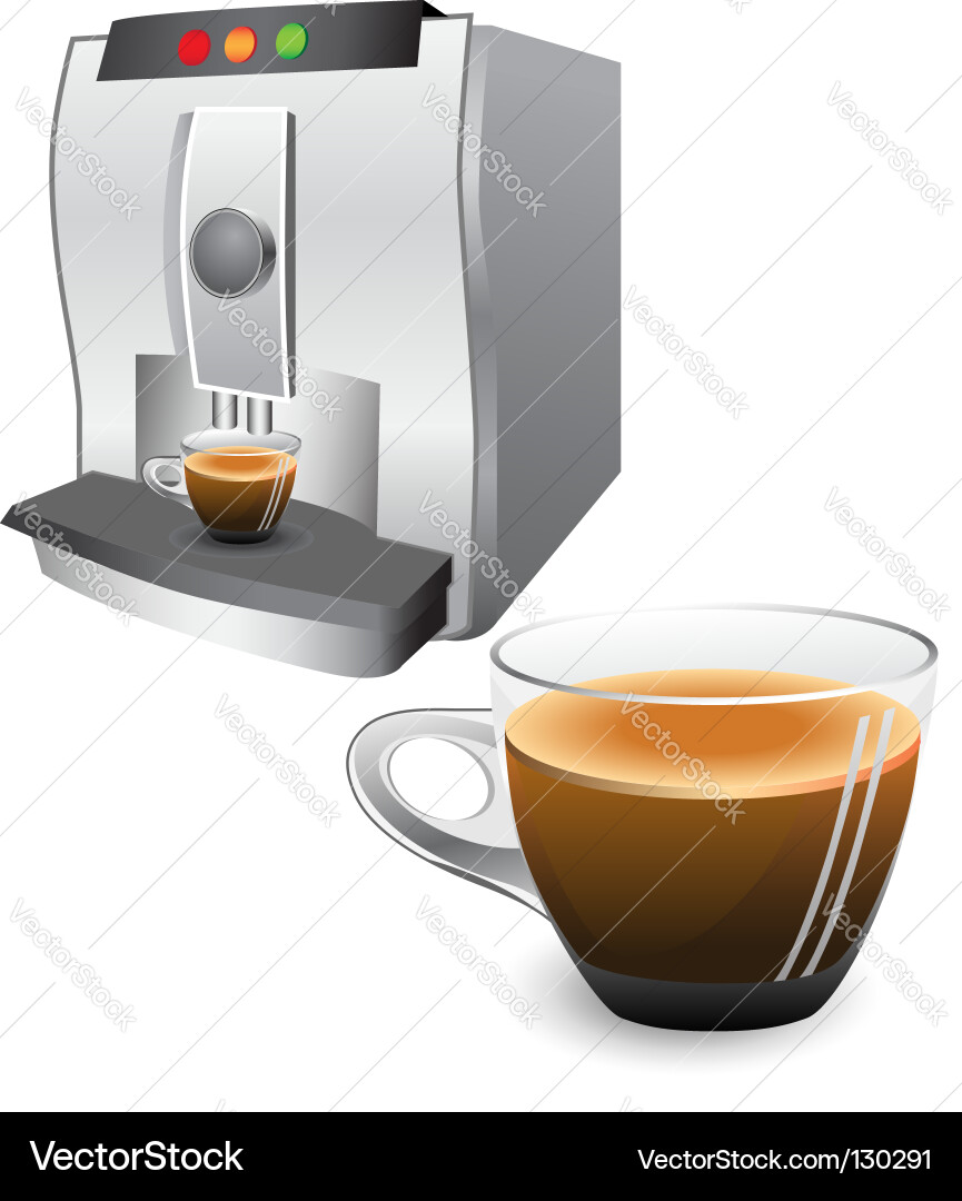 Coffee machine Royalty Free Vector Image - VectorStock