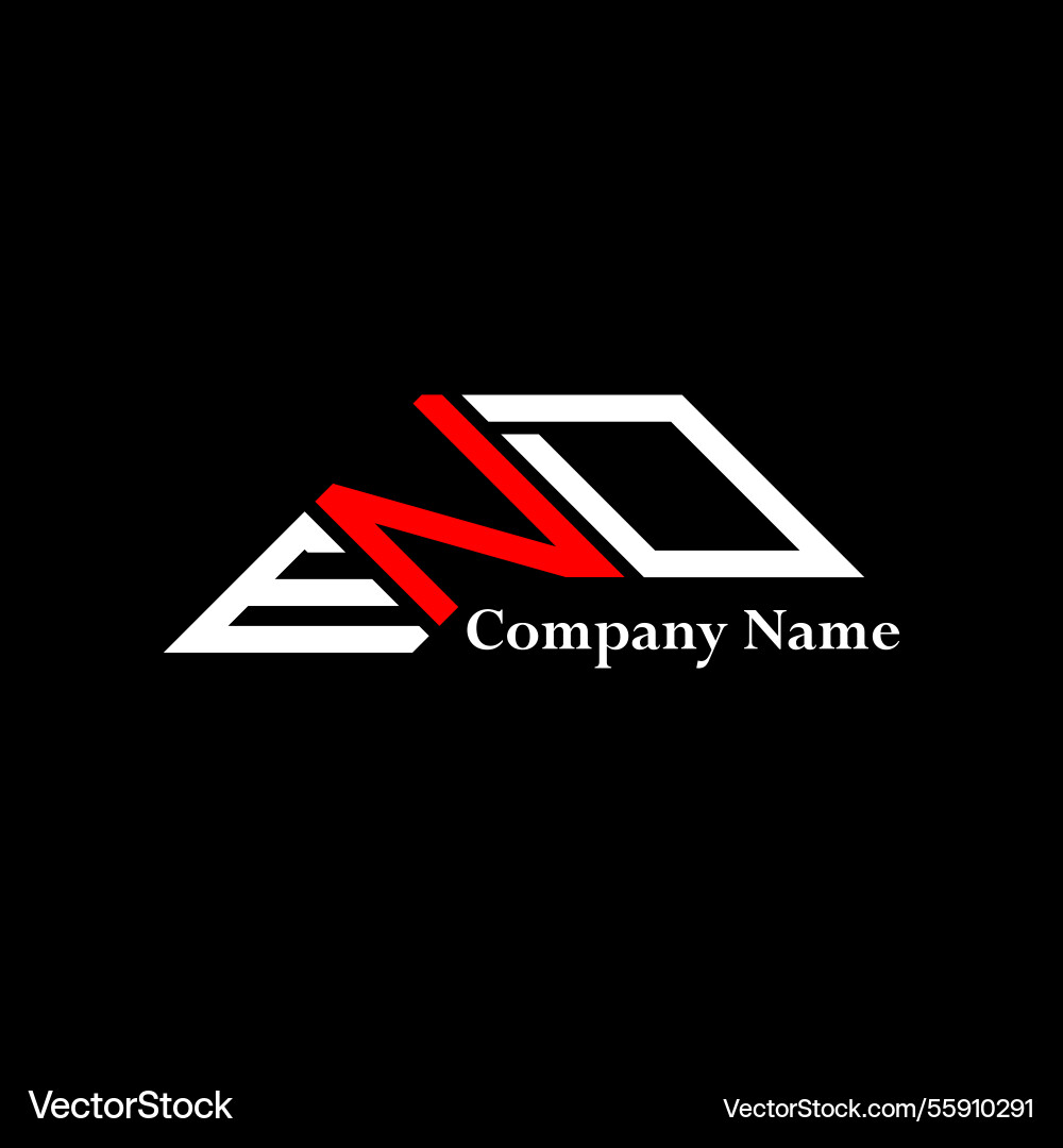 End logo design simple and modern Royalty Free Vector Image