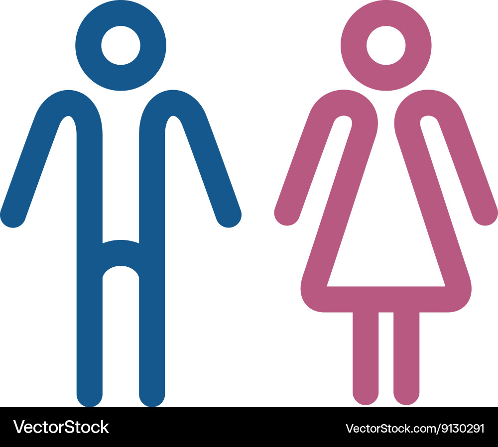 Gender Washroom Icons Royalty Free Vector Image