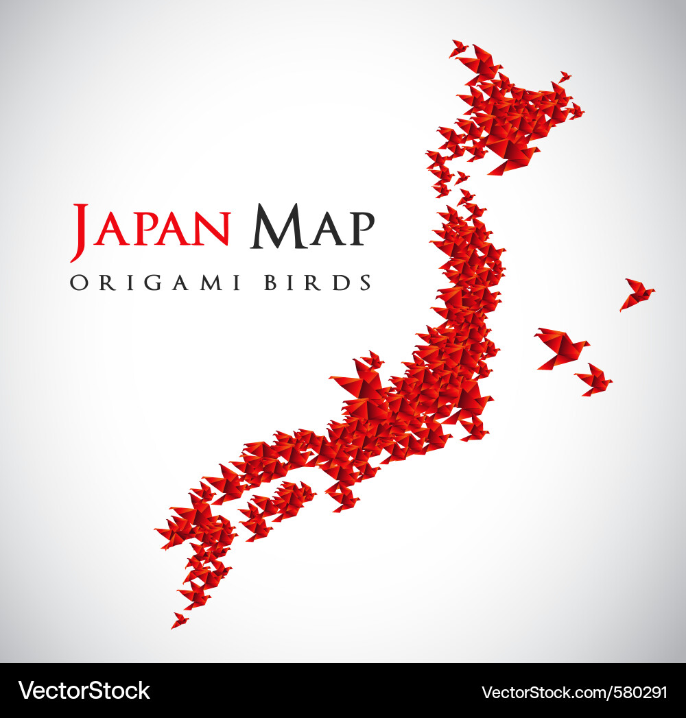 Japan map Royalty Free Vector Image - VectorStock