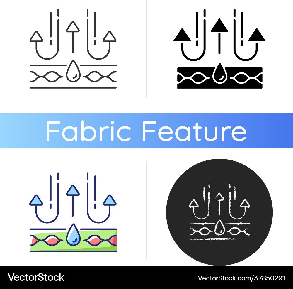 Membrane textile quality icon Royalty Free Vector Image