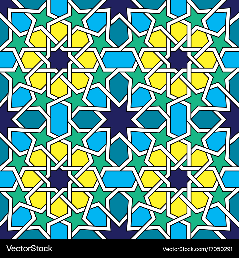 Moroccan tiles pattern moorish seamless design Vector Image